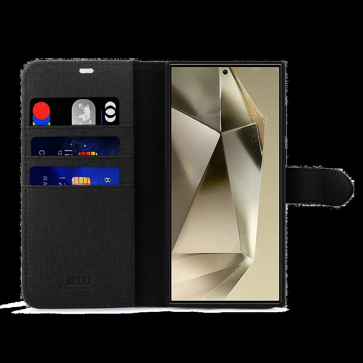 Blu Element BEF21253 Étui Folio 2 in 1 Noir pour Samsung Galaxy S25 Ultra | WAVE SANS FIL